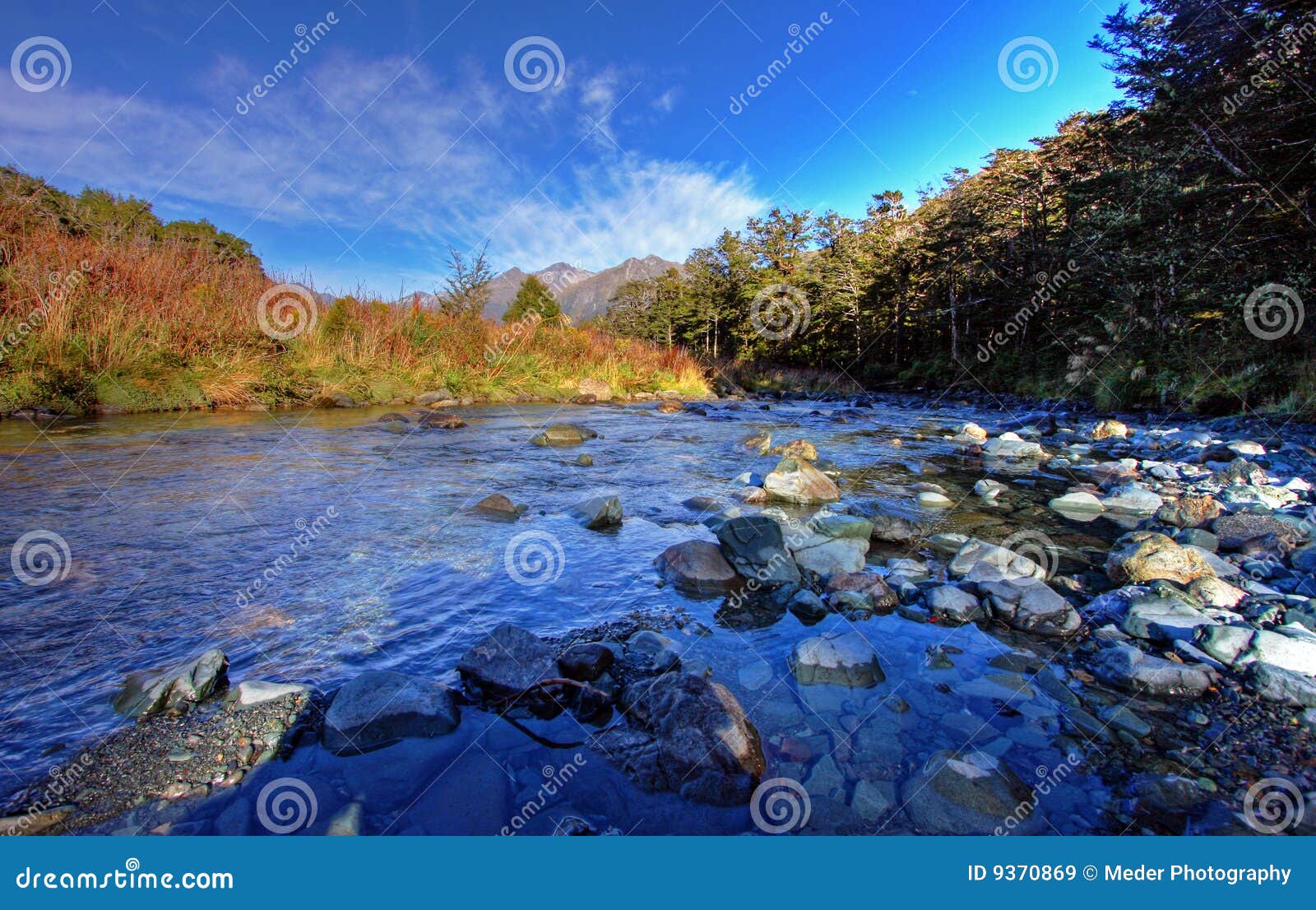 Mountain and river scenery stock image. Image of fall - 9370869