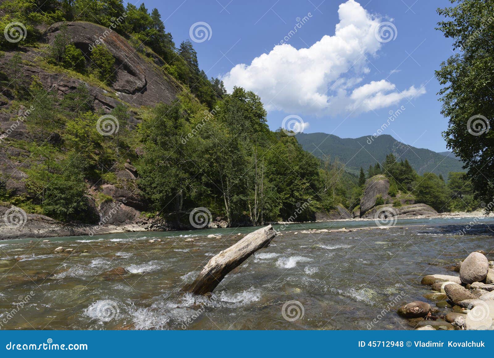 Mountain river stock photo. Image of stream, pebbles - 45712948