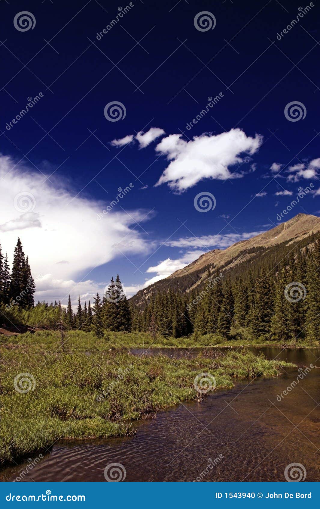 Mountain River and Sky in Colorado Stock Photo - Image of inspiration ...