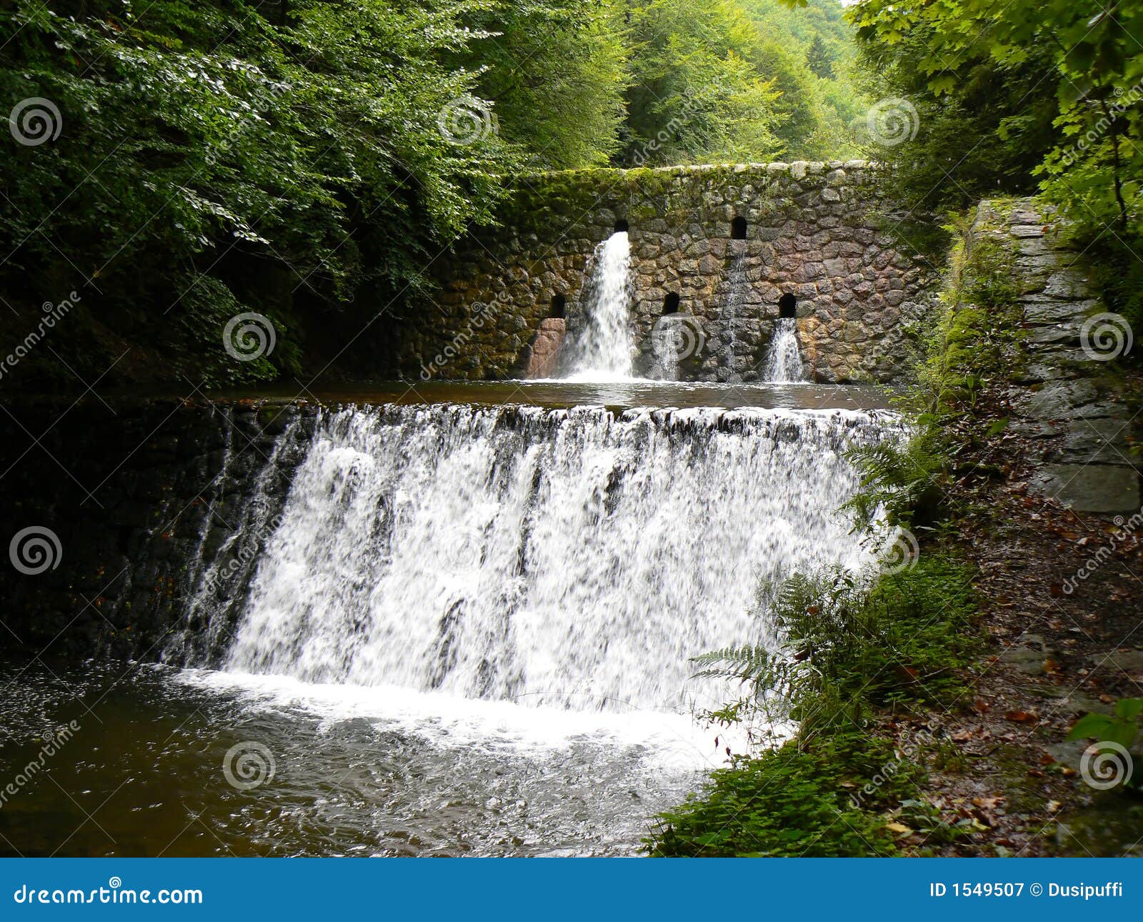 Mountain River Stream. Waterfall Stock Image - Image of creek, rock ...