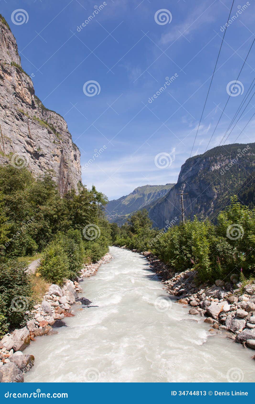 Mountain river stock image. Image of stones, schweiz - 34744813