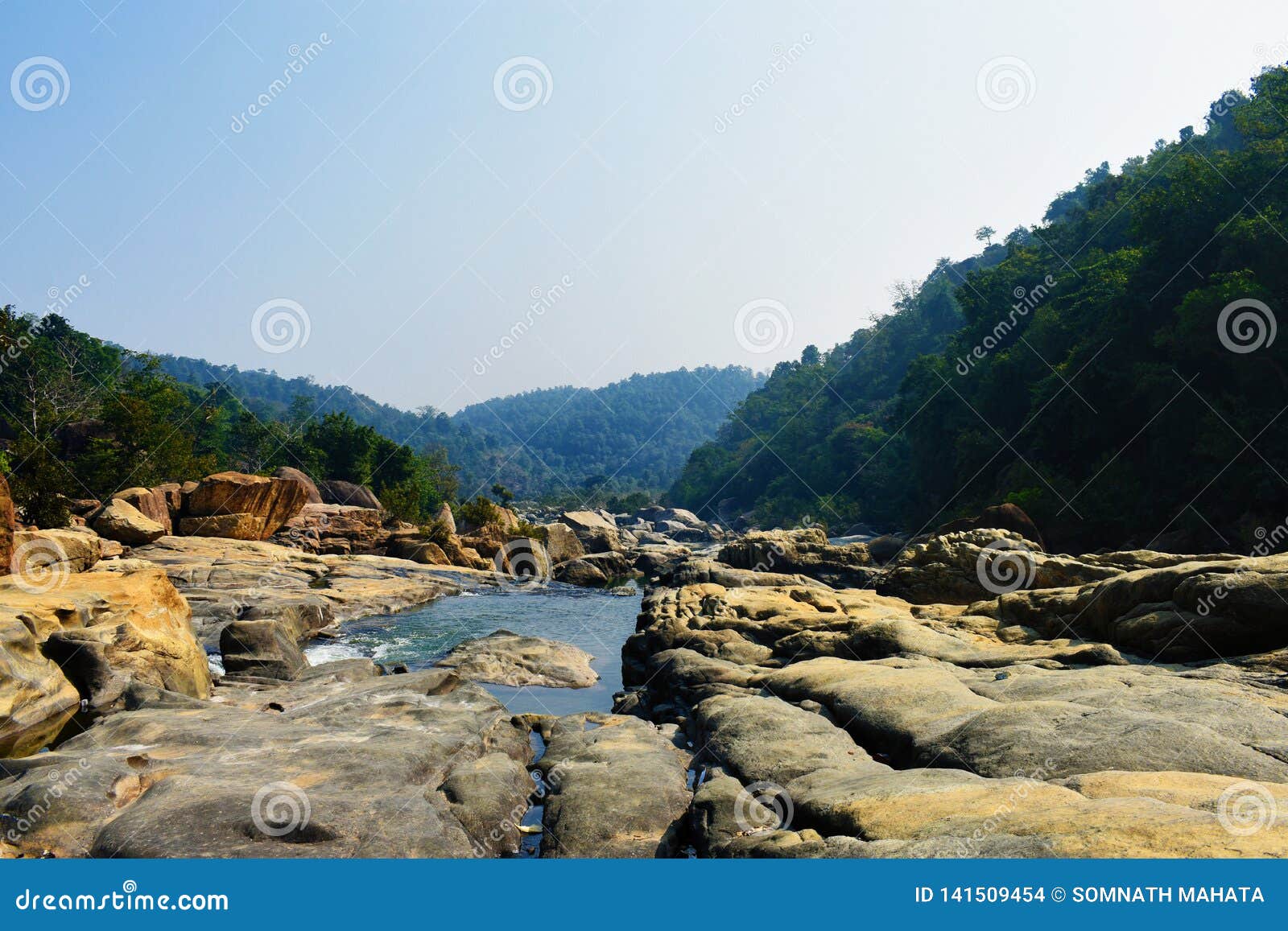 Mountain River Valley Landscape Stock Photo - Image of tree, rapid ...