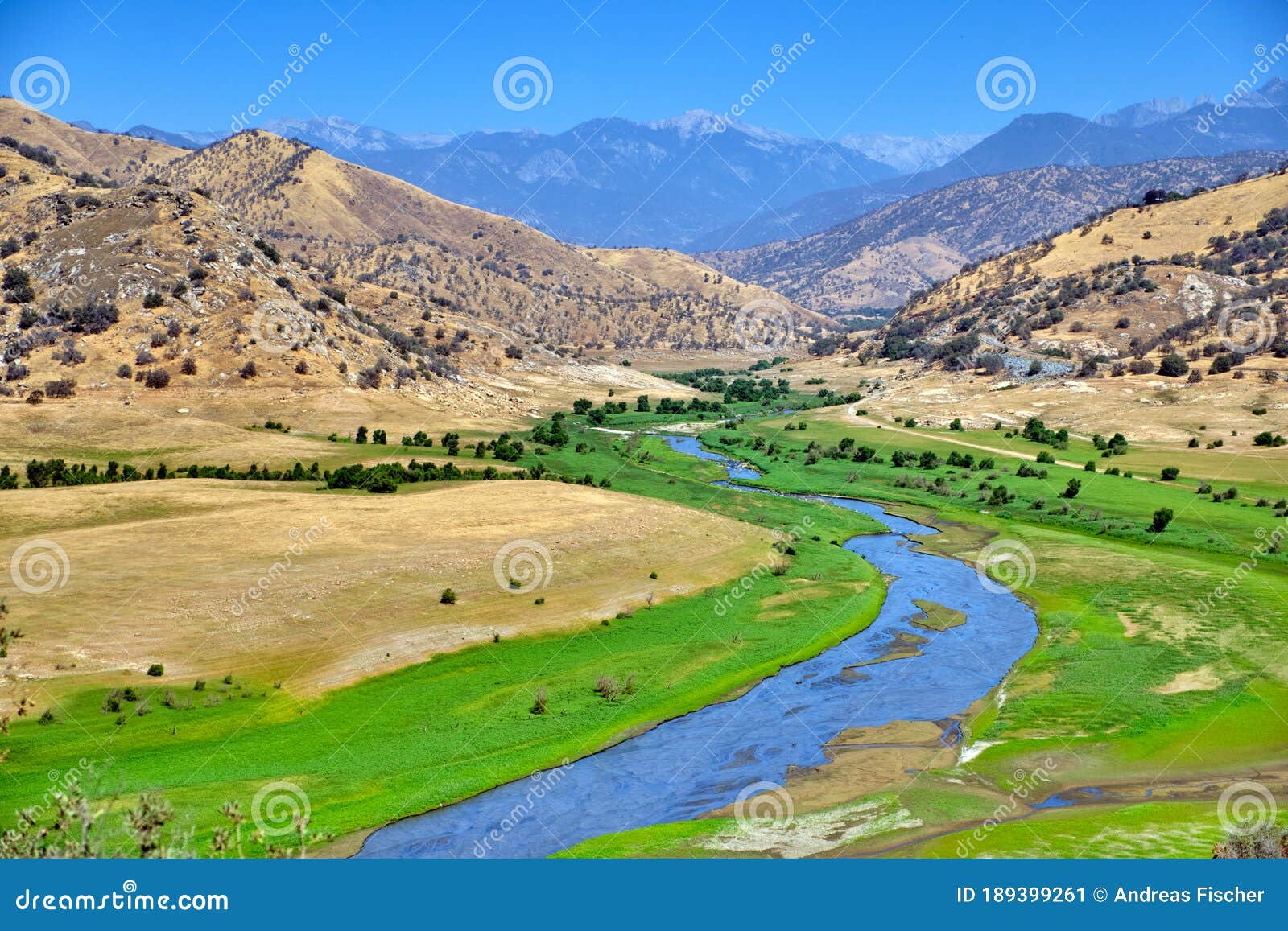 Mountain River Valley Landscape. River Valley in Mountains Stock Image ...