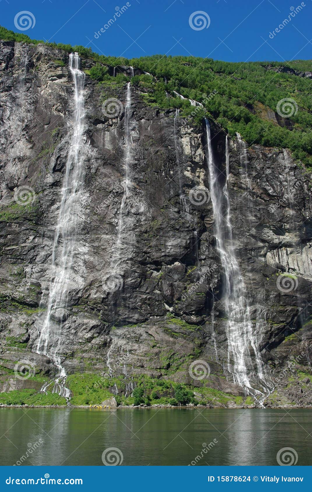 Mountain River With Waterfall In Norway Stock Photo - Image of drive ...