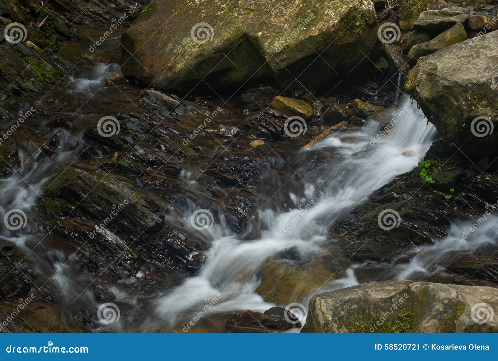 Mountain River Waterfall stock image. Image of cascade - 58520721