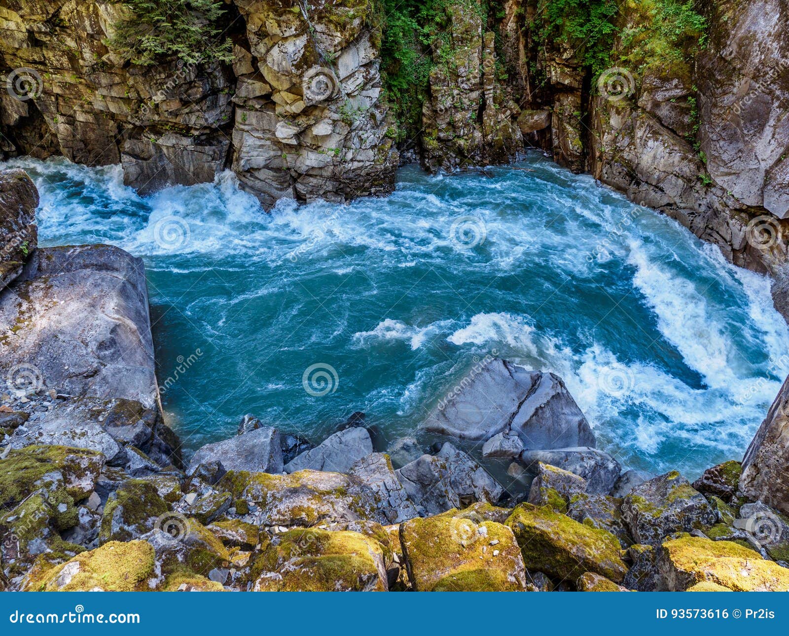 Mountain River with Wild Rapids Stock Photo - Image of creek, stream ...