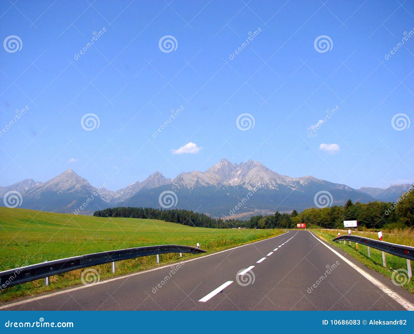Mountain road stock image. Image of rail, cloud, late - 10686083