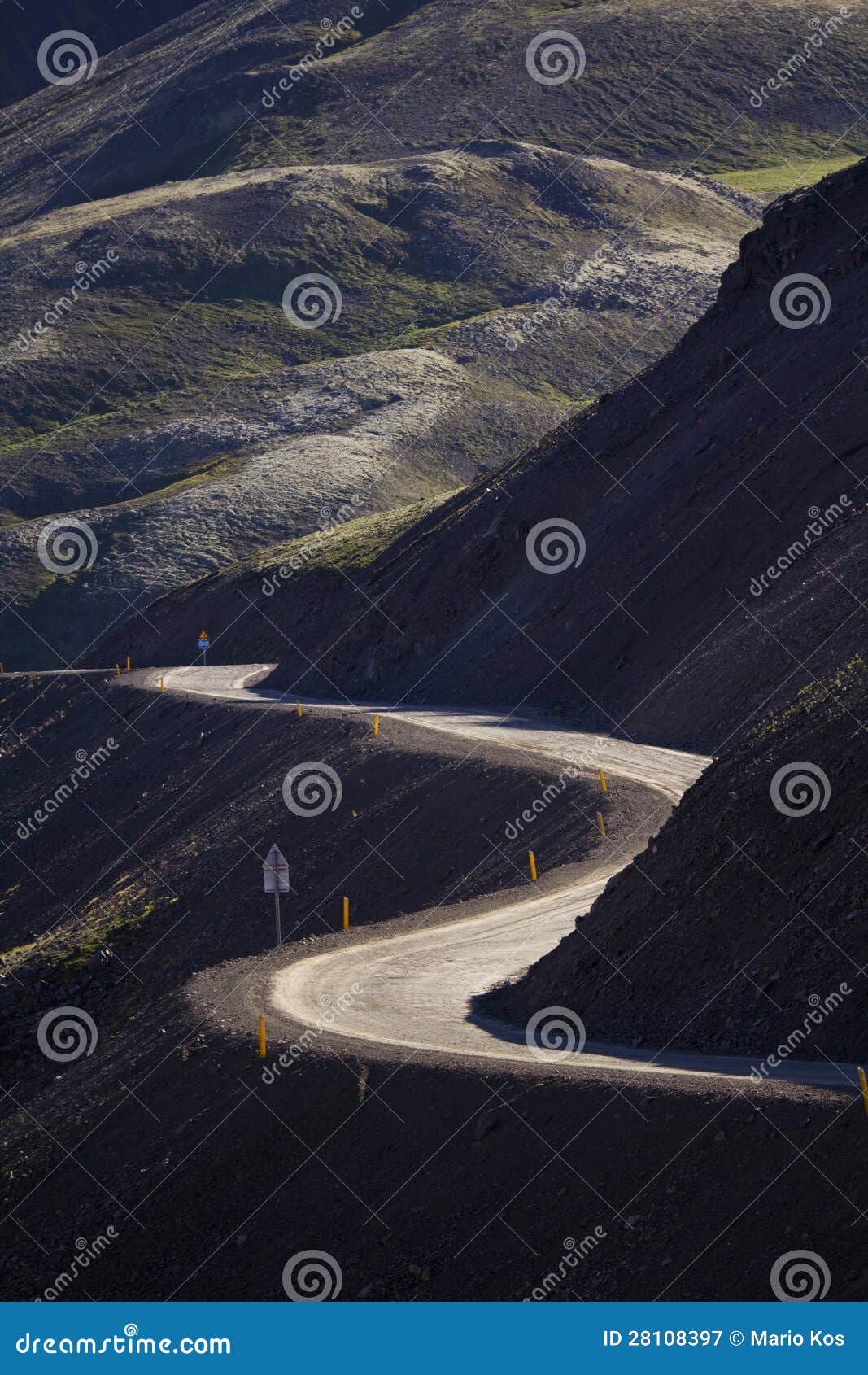 Mountain road stock image. Image of mountain, curved - 28108397