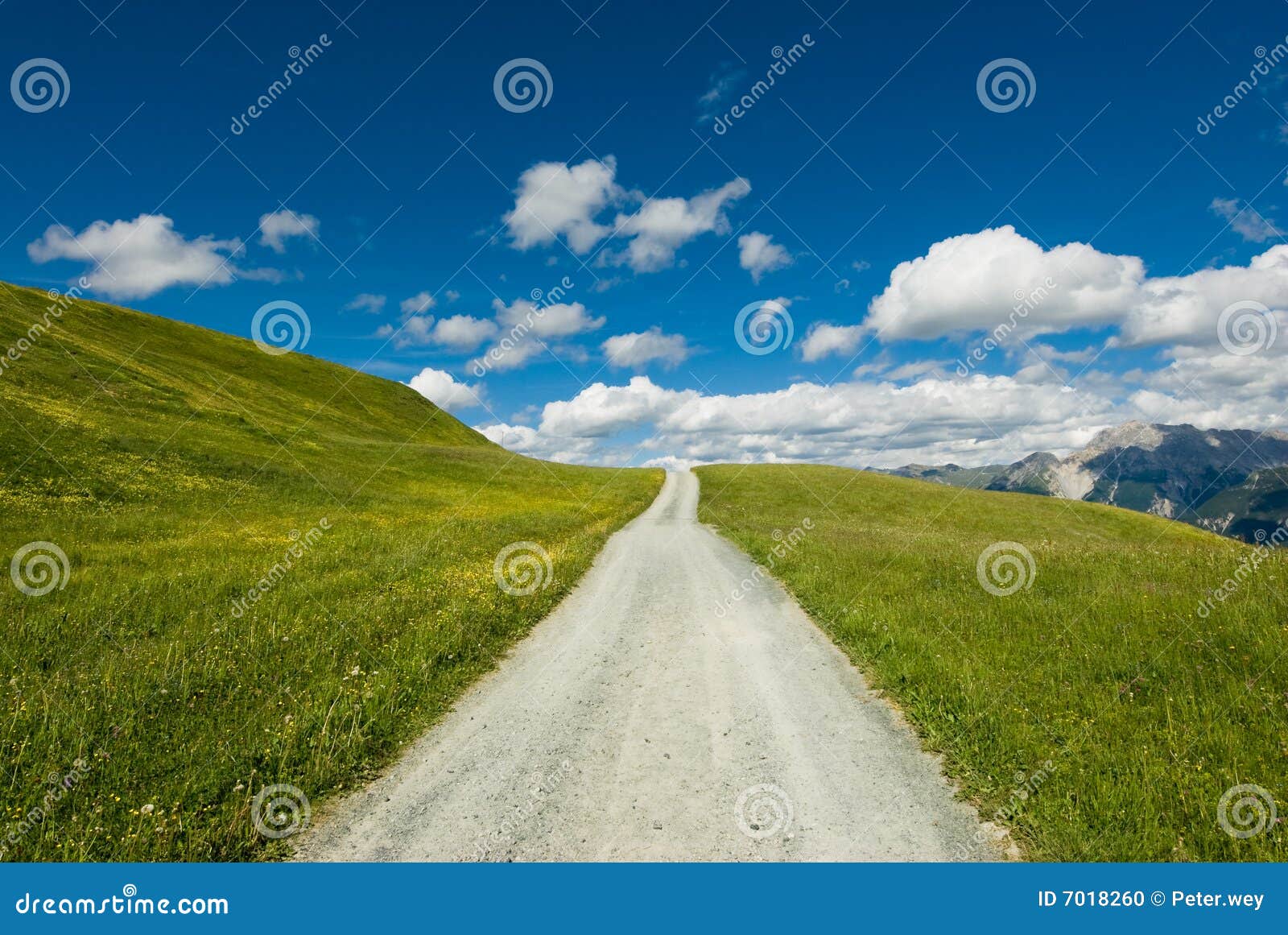 Mountain road stock photo. Image of trail, rural, blue - 7018260