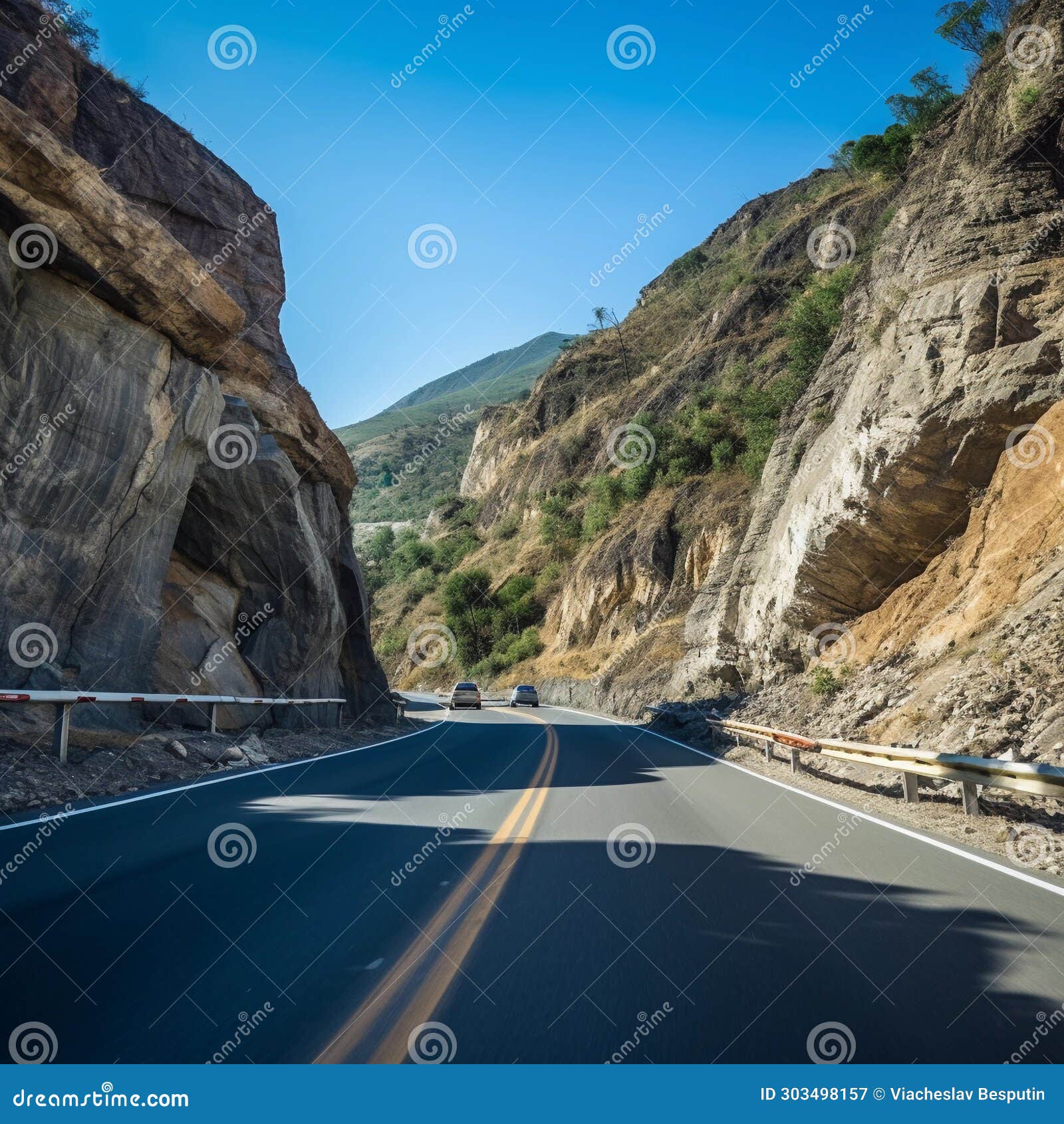 Mountain Road. Asphalt Highway High in the Mountains Stock Image ...