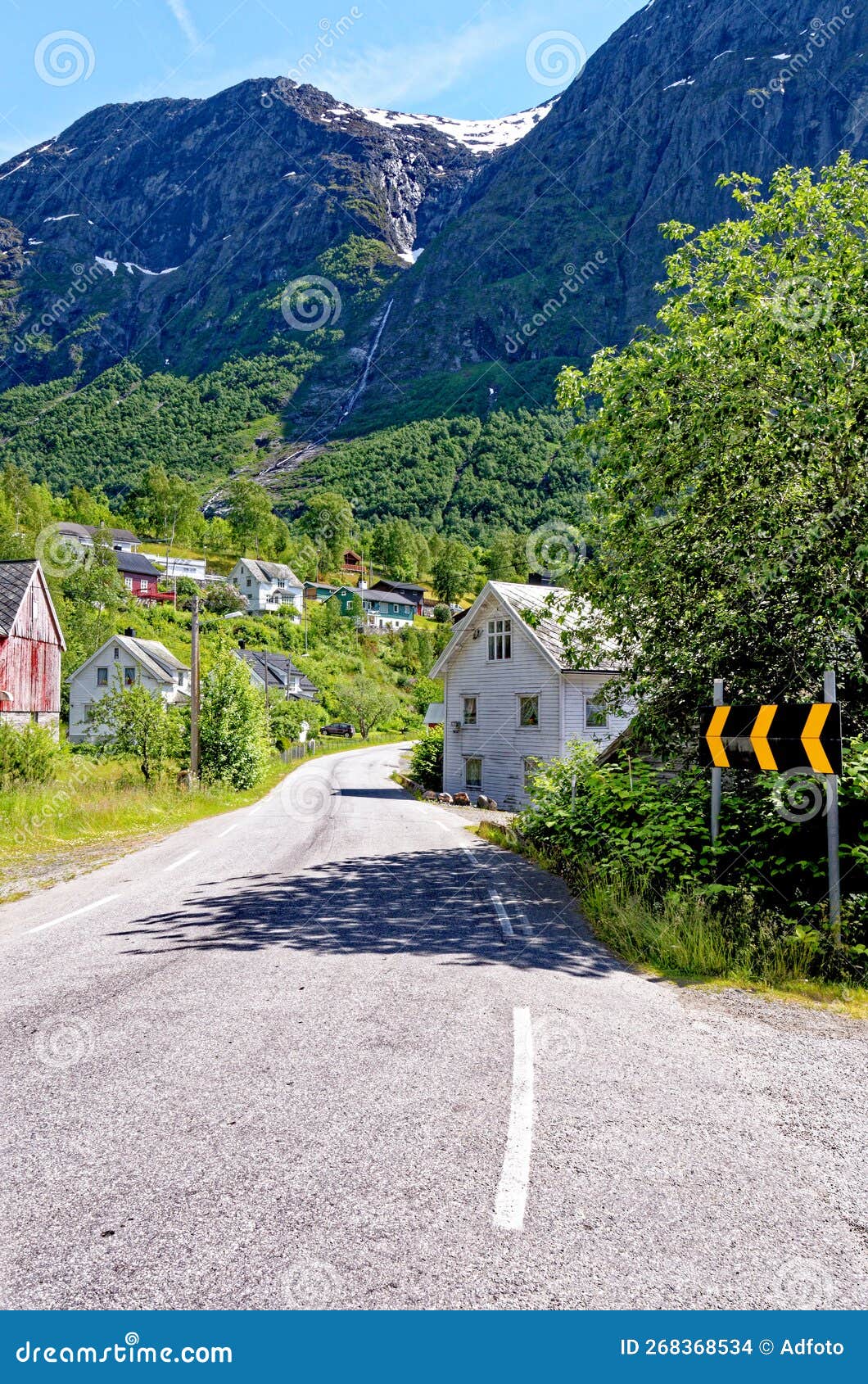 Mountain Road in Hellesylt Geiranger - Norway Stock Photo - Image of ...