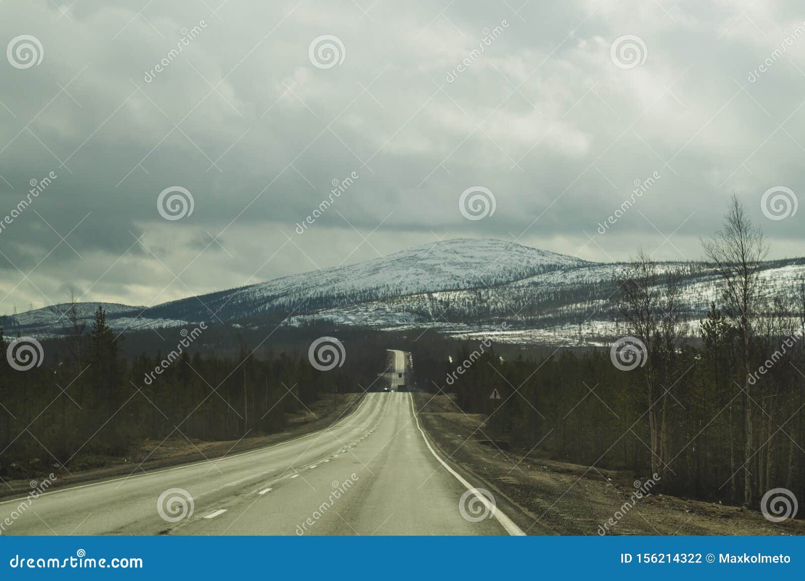 Mountain Road. Highway in Mountains. Way with Long Distance View Stock ...