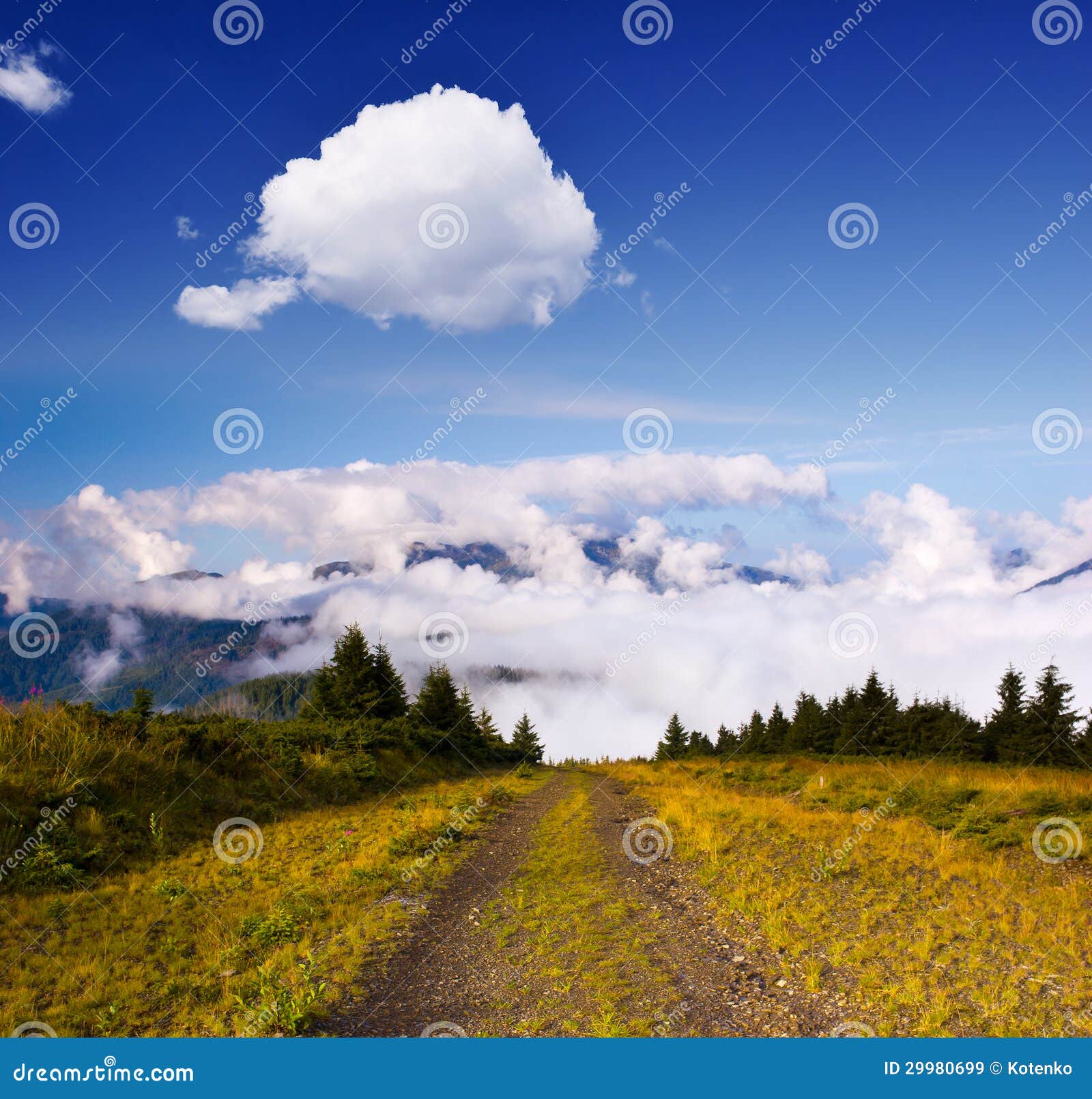 Road to the clouds stock image. Image of heaven, land - 29980699
