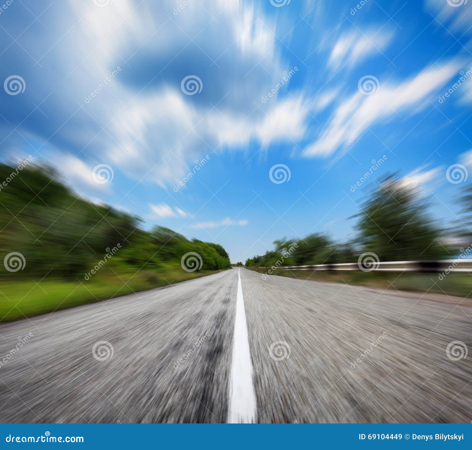 Mountain Road in Motion Blur Effect Stock Image - Image of motion, blue ...