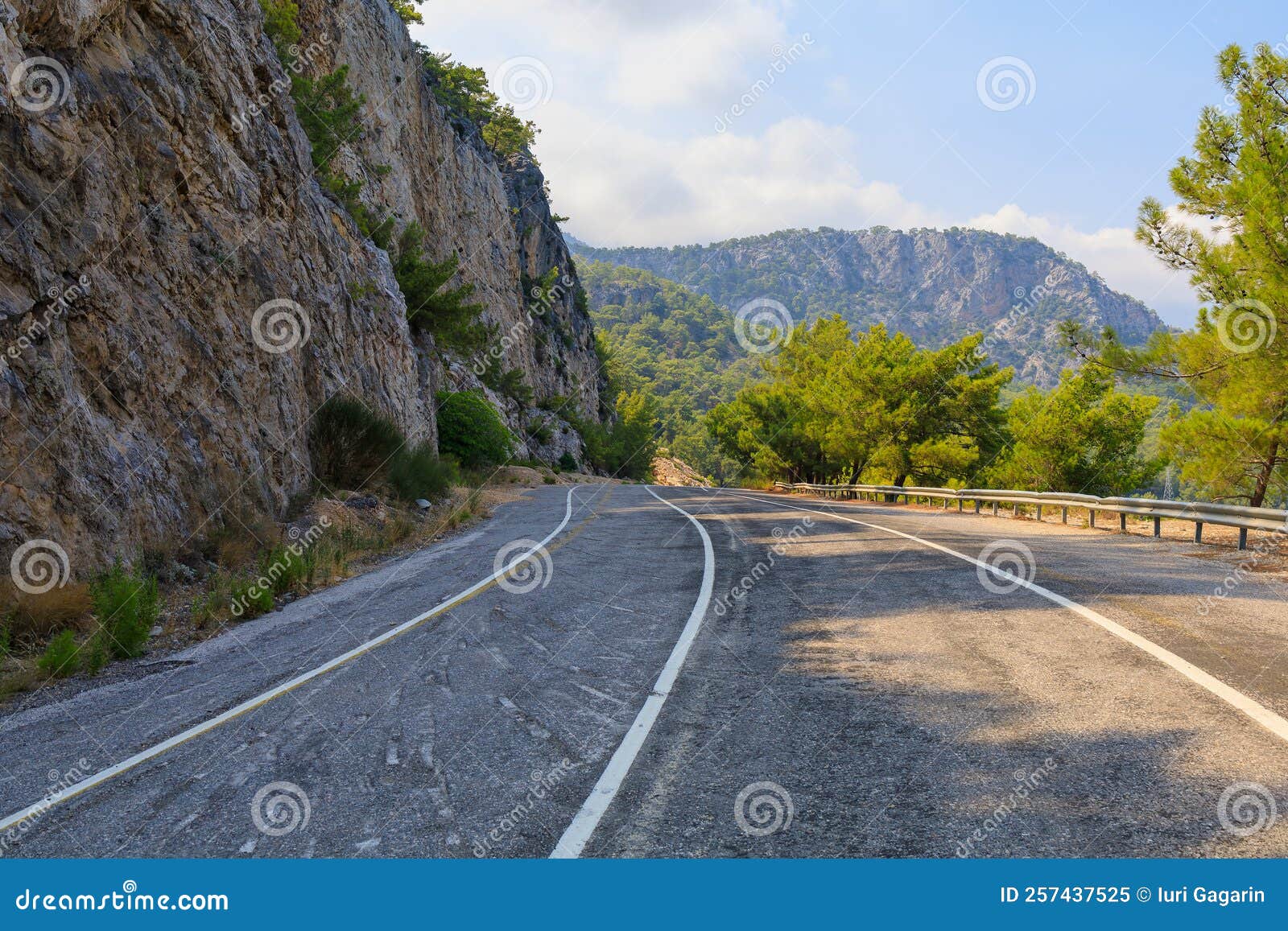 Mountain Road Near the Sea Coast. Background with Copy Space Stock ...