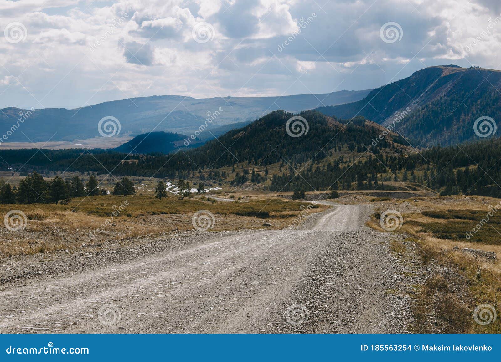 Mountain Road Spring Ranges Landscape. Mountain Hill Road Panorama ...