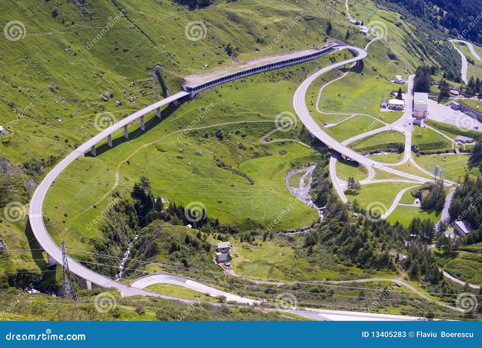 Mountain Road and Tunnel in Italian Alps Stock Image - Image of glacier ...