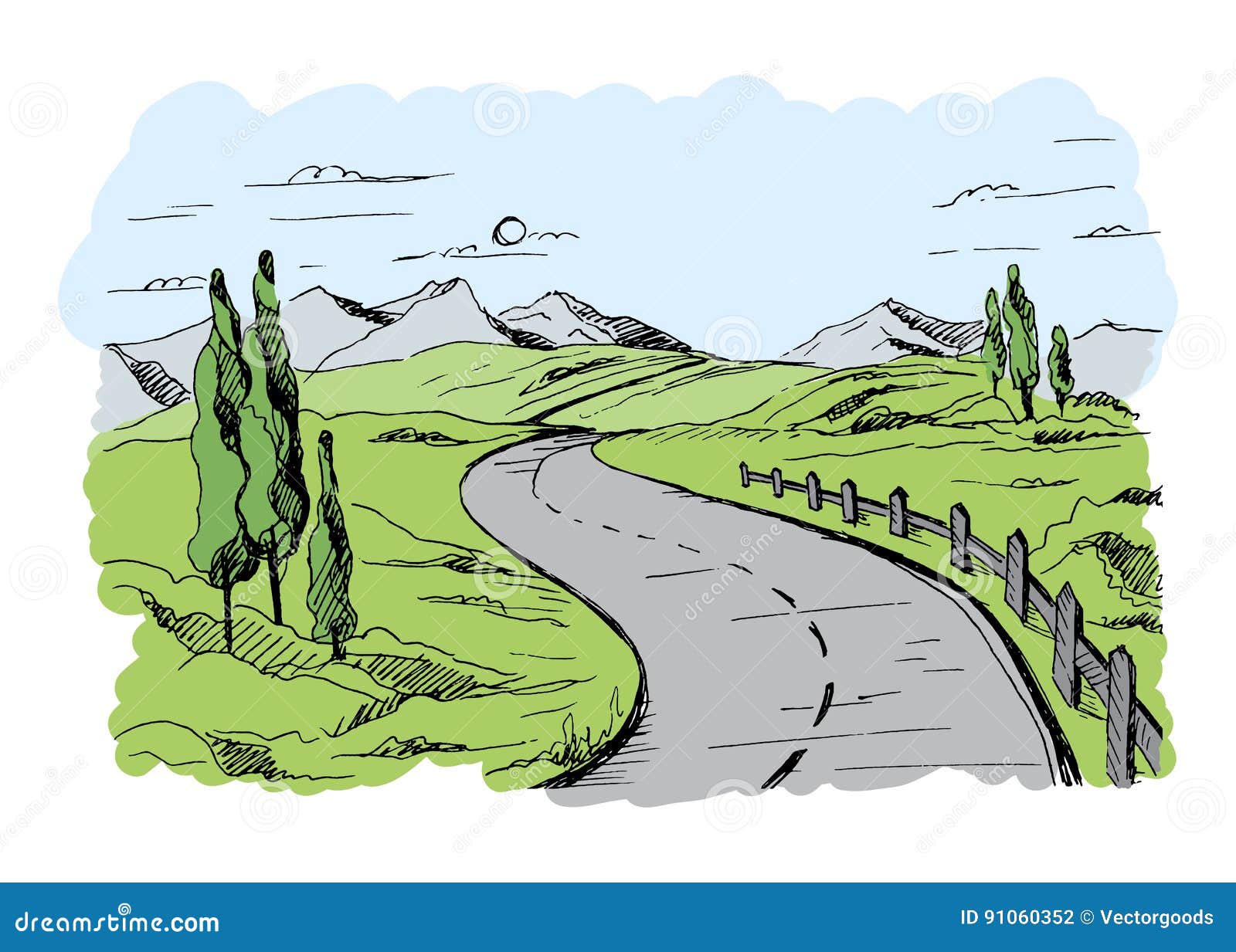 Mountain Road Stock Illustrations – 15,054 Mountain Road Stock ...