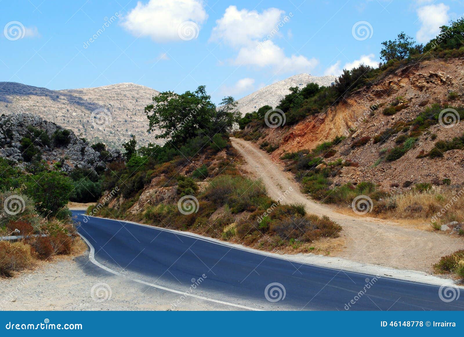 Mountain roads stock photo. Image of crete, vacation - 46148778