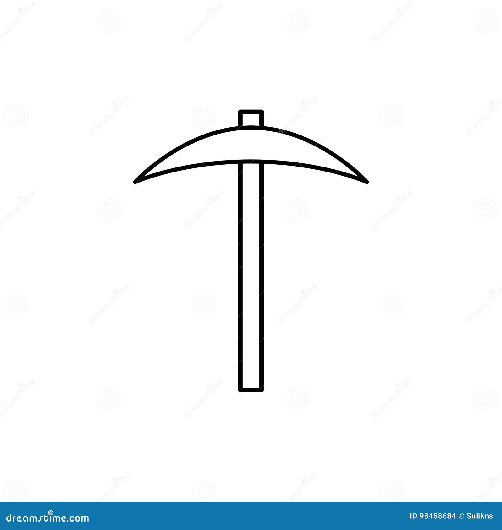 Mountain Rock Pick Linear Icon Stock Vector - Illustration of graphic ...