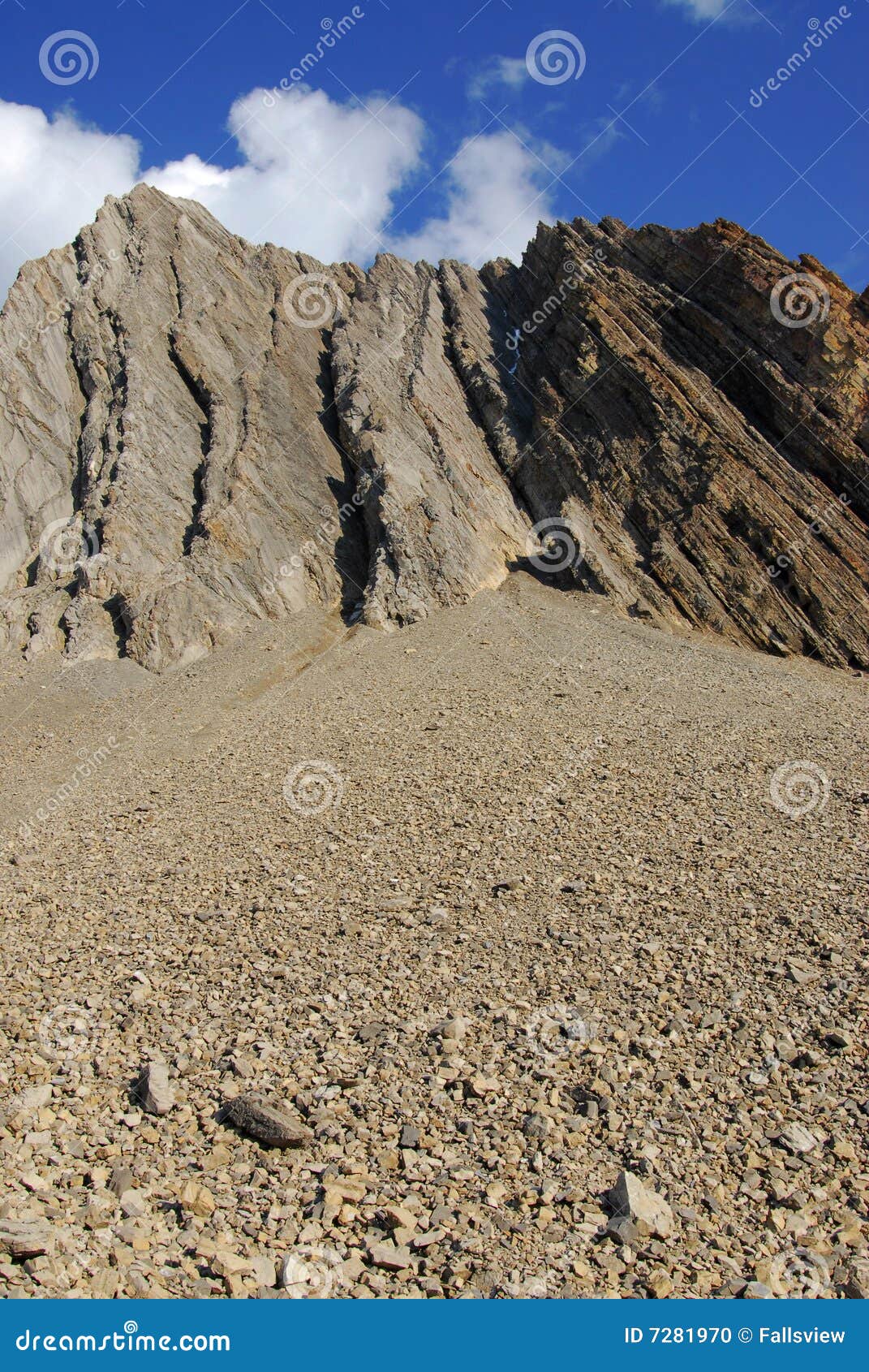 Mountain and rock slide stock photo. Image of nature, cloudy - 7281970
