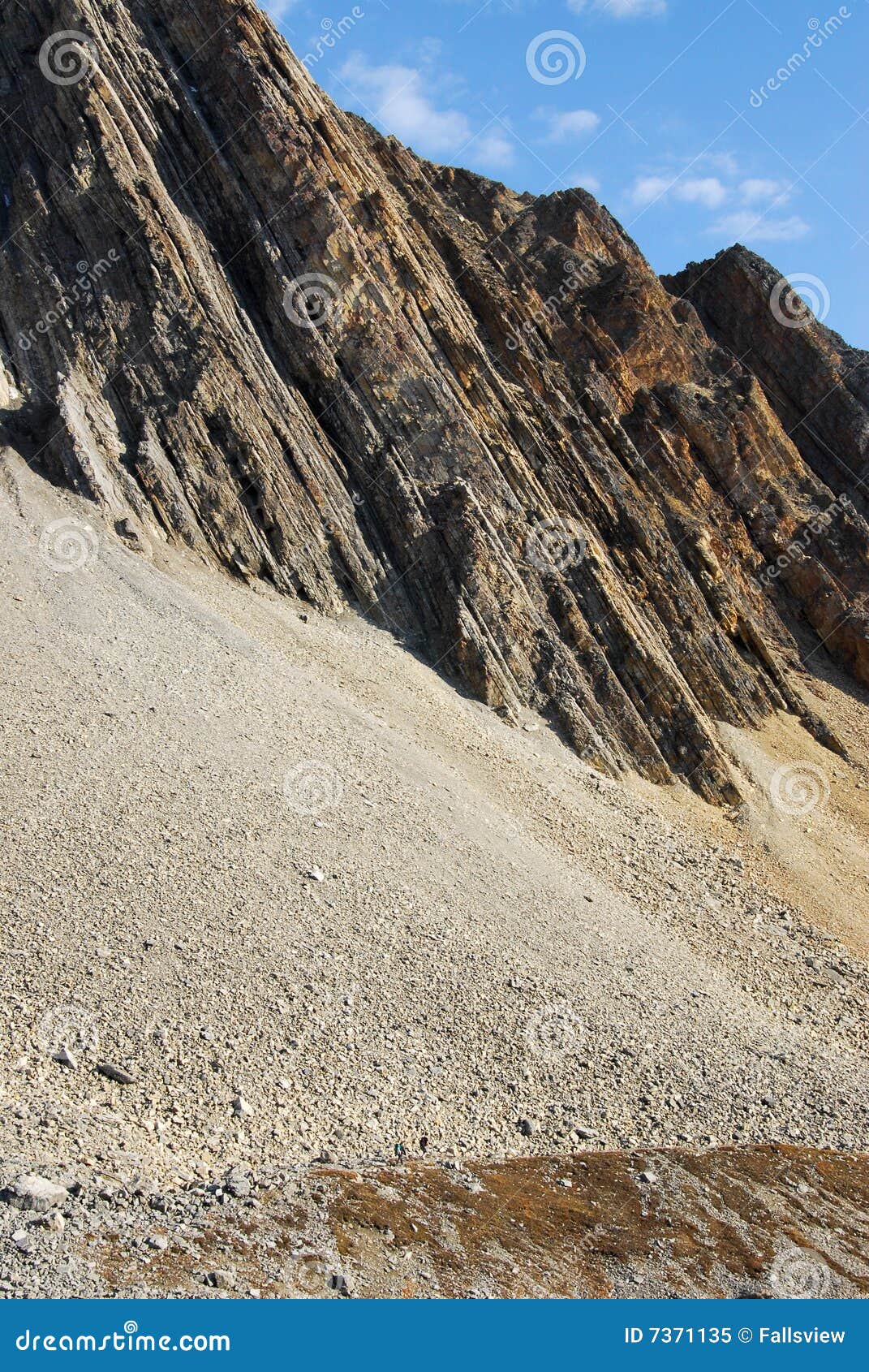 Mountain and rock slide stock image. Image of cloudy, peak - 7371135