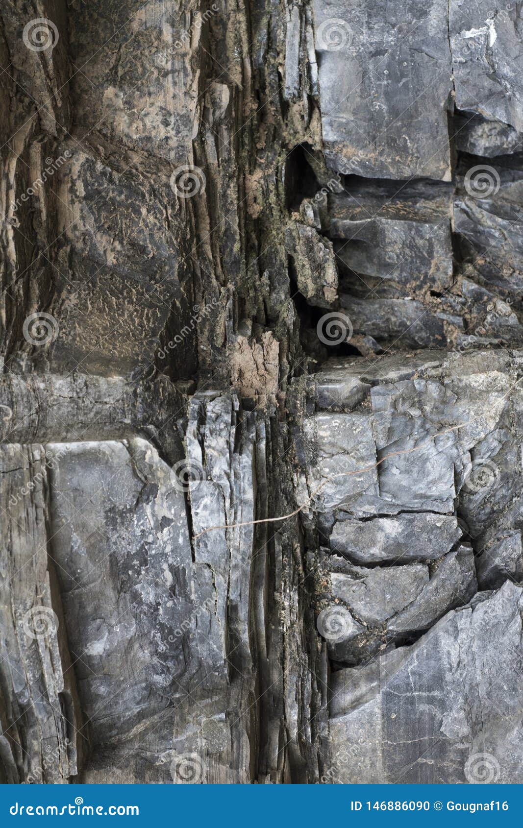 Mountain Rock Surface with Strata Stock Photo - Image of layered ...