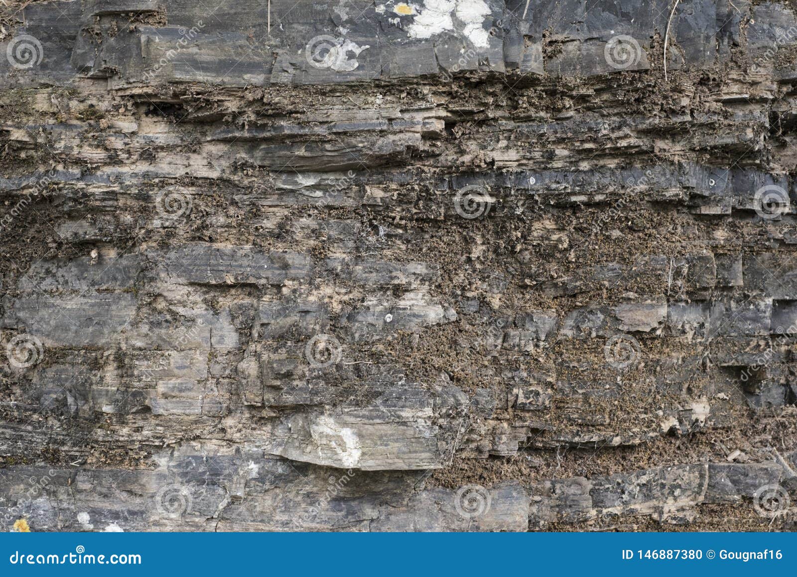 Mountain Rock Surface with Strata Stock Photo - Image of horizontal ...