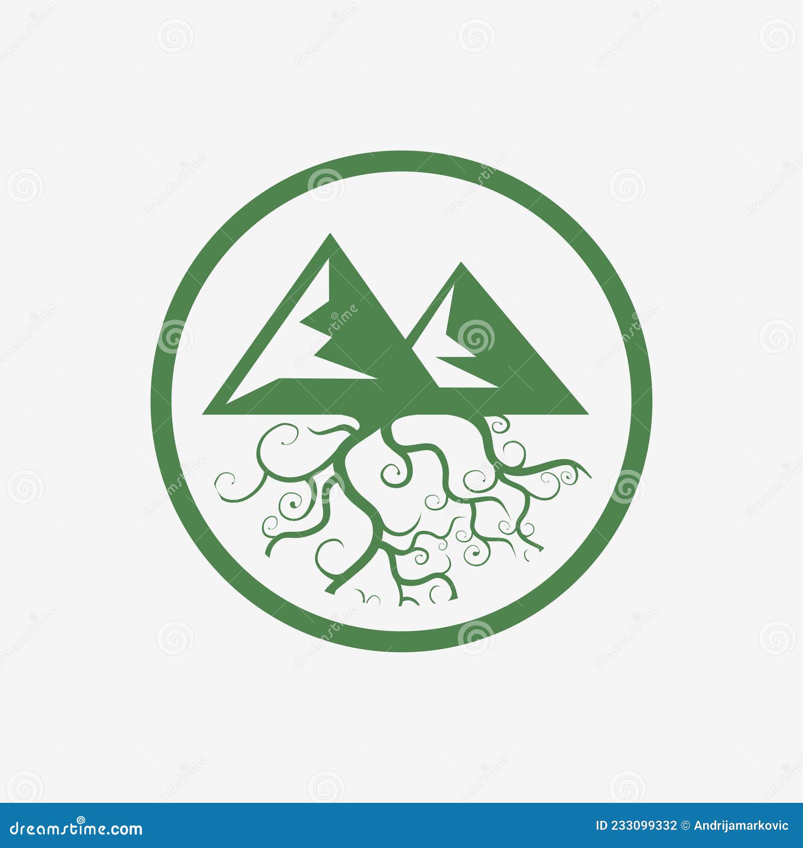 The root of the mountain stock vector. Illustration of abstract - 233099332