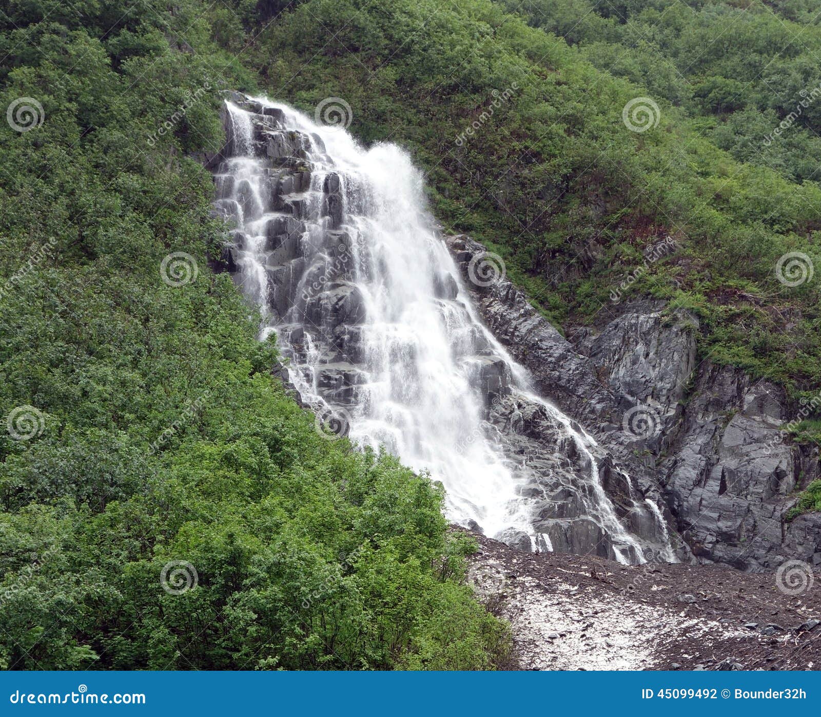 Mountain Run-off in the Spring Stock Photo - Image of cascade ...