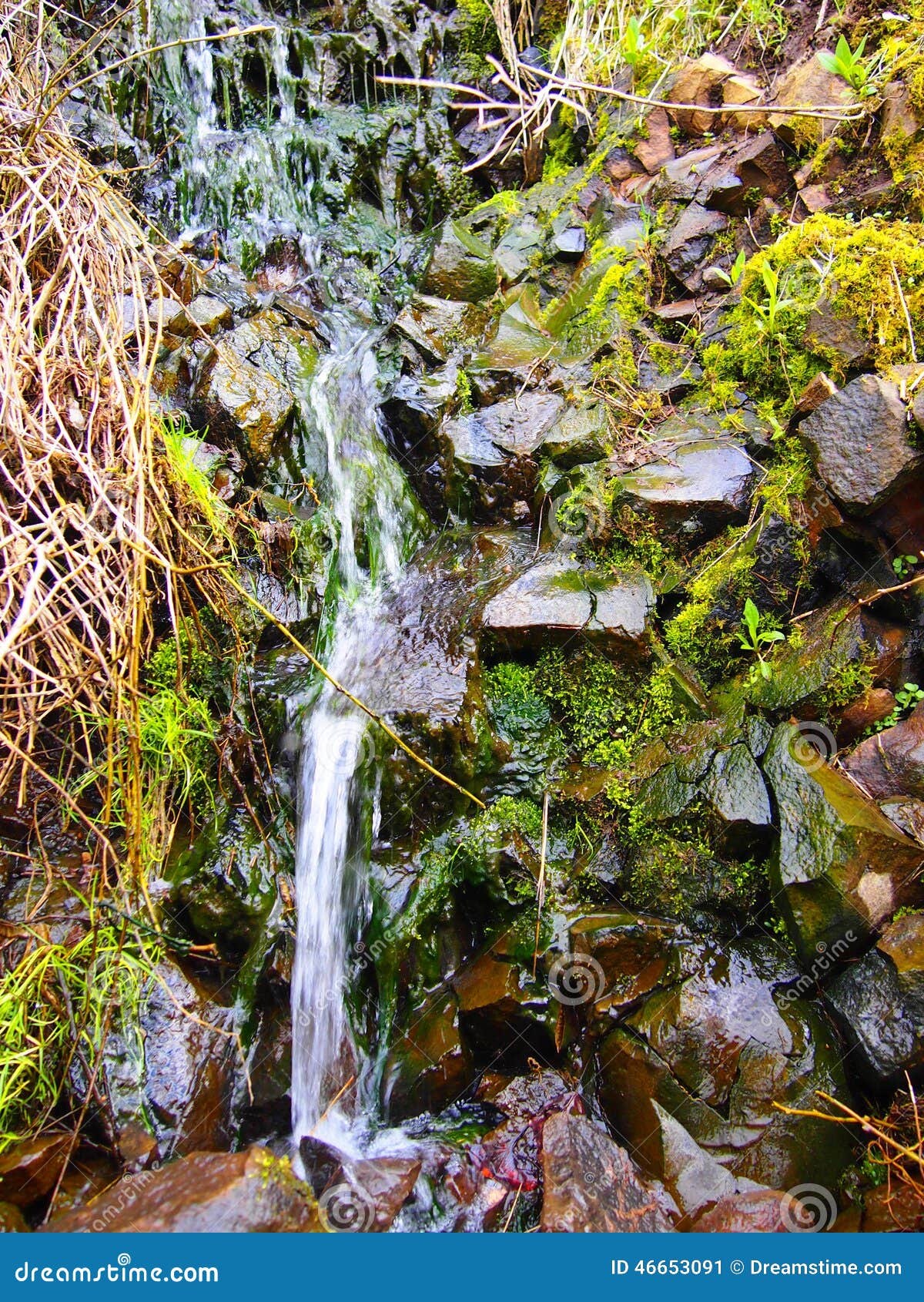 Mountain runofff stock image. Image of water, waterfall - 46653091