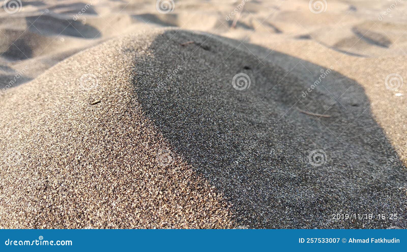 Mountain of sand in beach stock image. Image of geology - 257533007