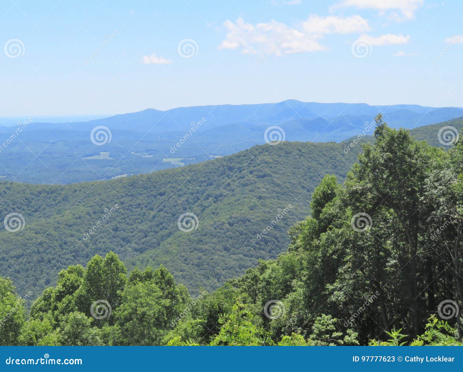 Mountain Scenery Along the Blue Ridge Parkway Stock Image - Image of ...