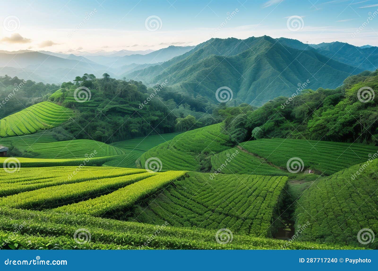 Mountain Scenery: Exploring Coffee and Tea Plantations. Stock Photo ...