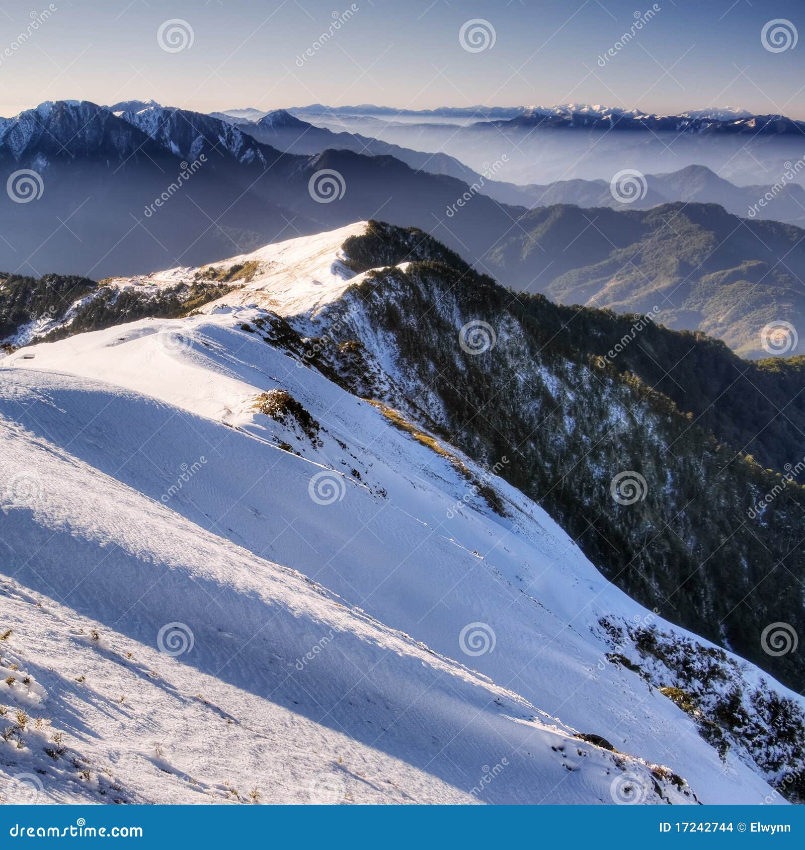 Mountain Scenery of Snow Slope Stock Photo - Image of nature, colorful ...