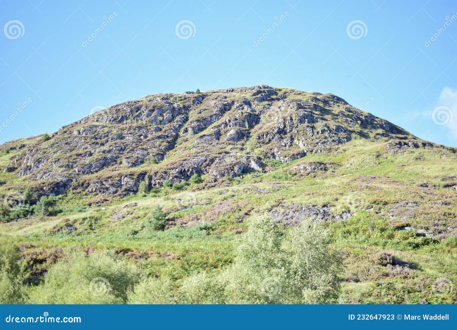 Mountain Scotland Rocks Scenery Stock Image - Image of meadow, badlands ...