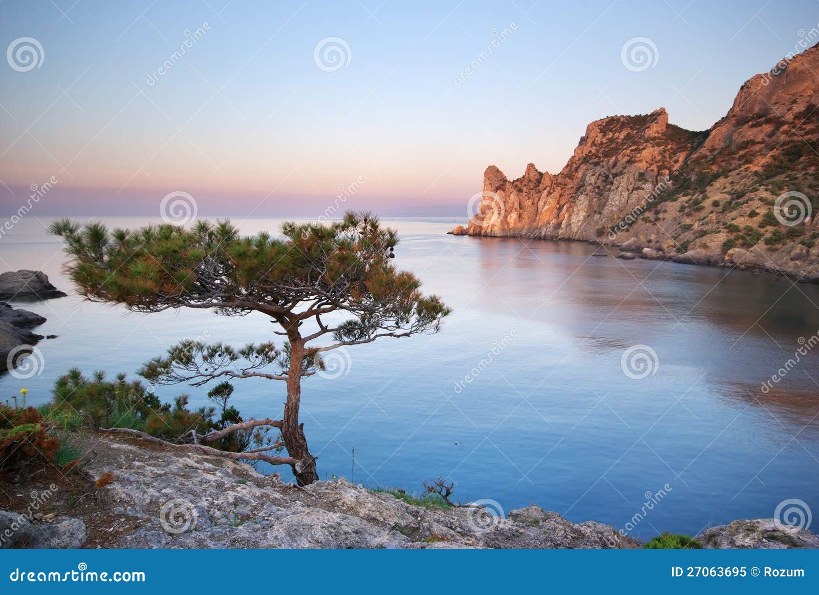 Mountain and sea. stock image. Image of mountain, ocean - 27063695