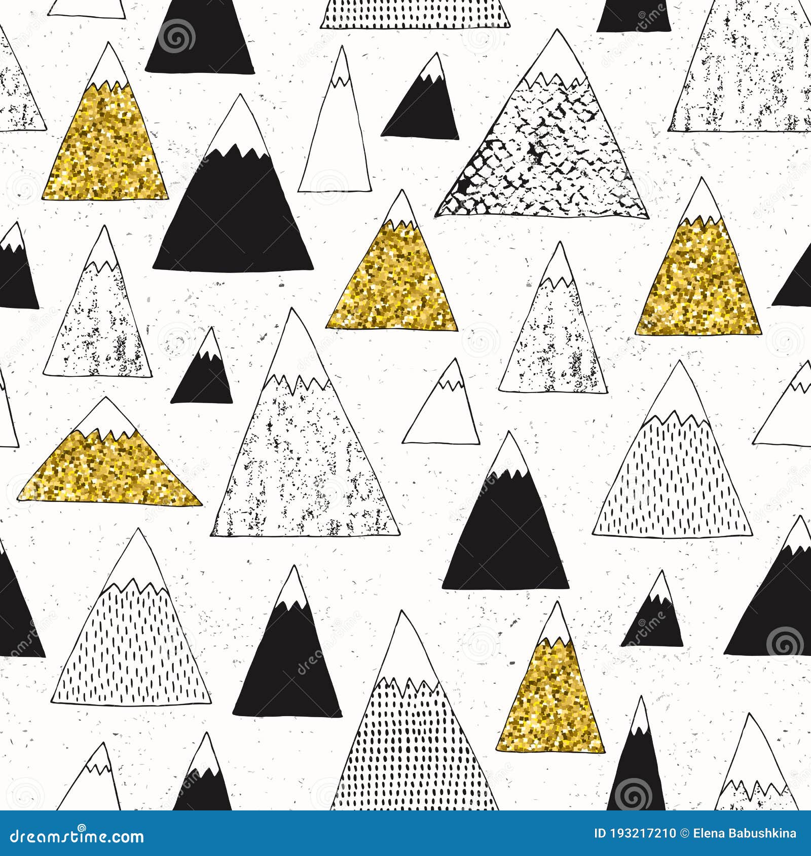 Mountain Seamless Pattern. Modern Design Stock Vector - Illustration of ...