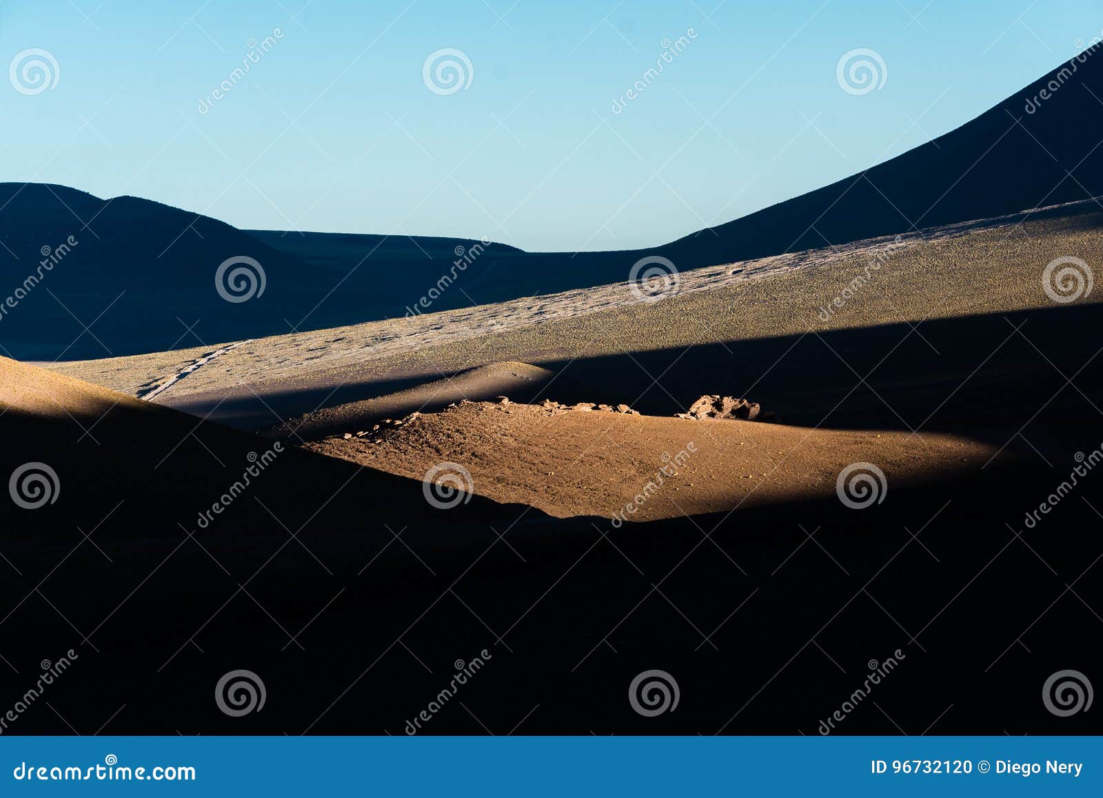 Mountain, Shadow, Rocks at Atacama Desert Stock Photo - Image of glow ...