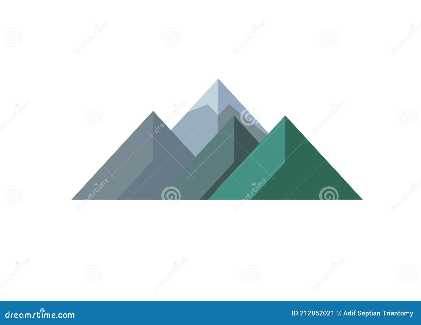 Mountain Shape. Simple Flat Illustration. Stock Vector - Illustration ...