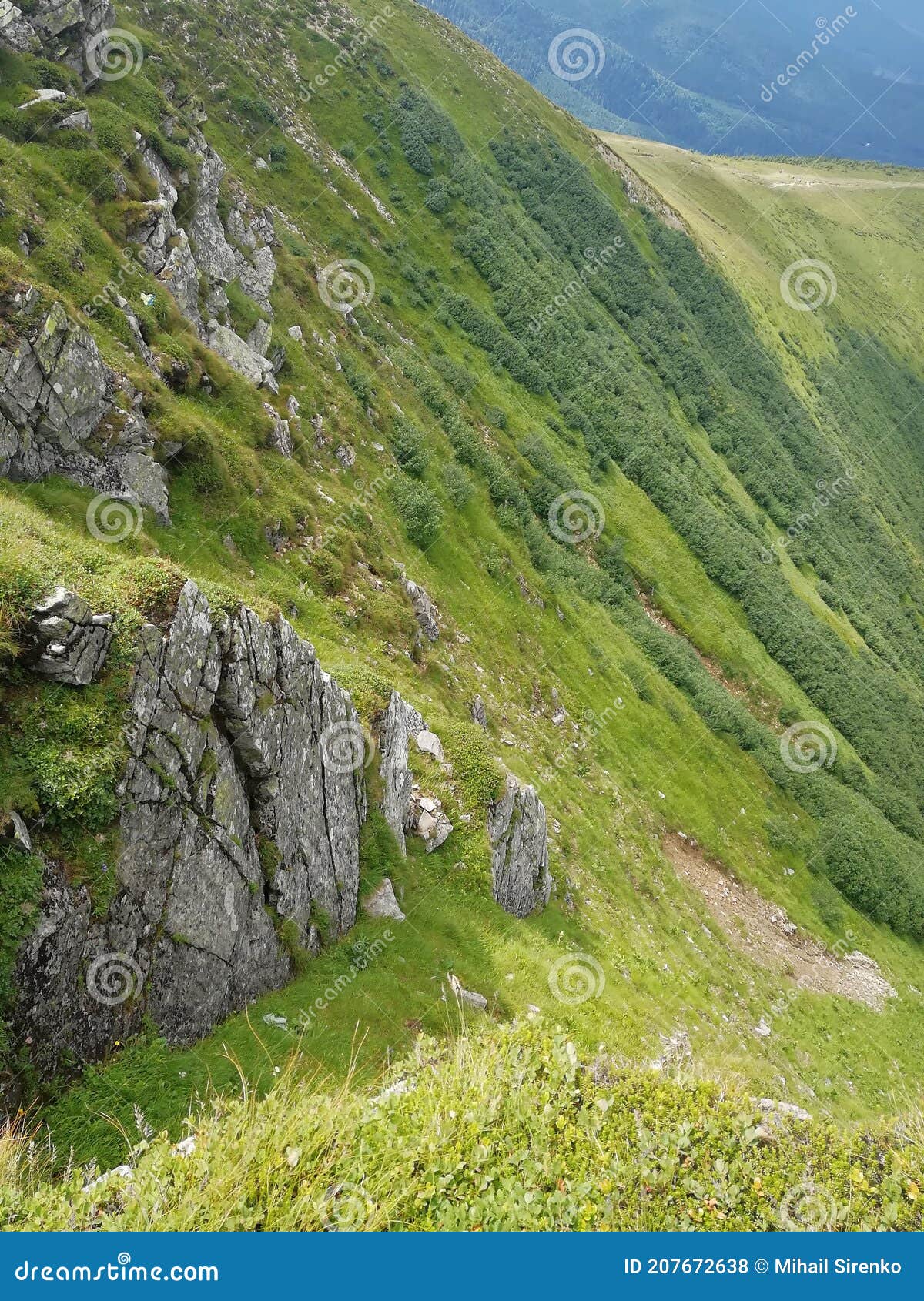 Mountain from the Side. Steep Slope Stock Photo - Image of adventure ...