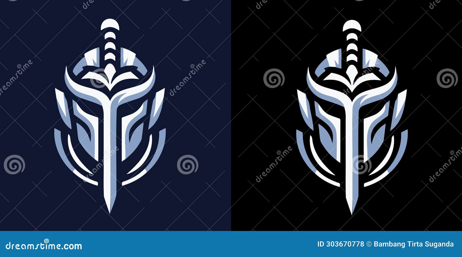 Editable Warrior Mask Logo Suitable for E Sport Logo Stock Vector ...