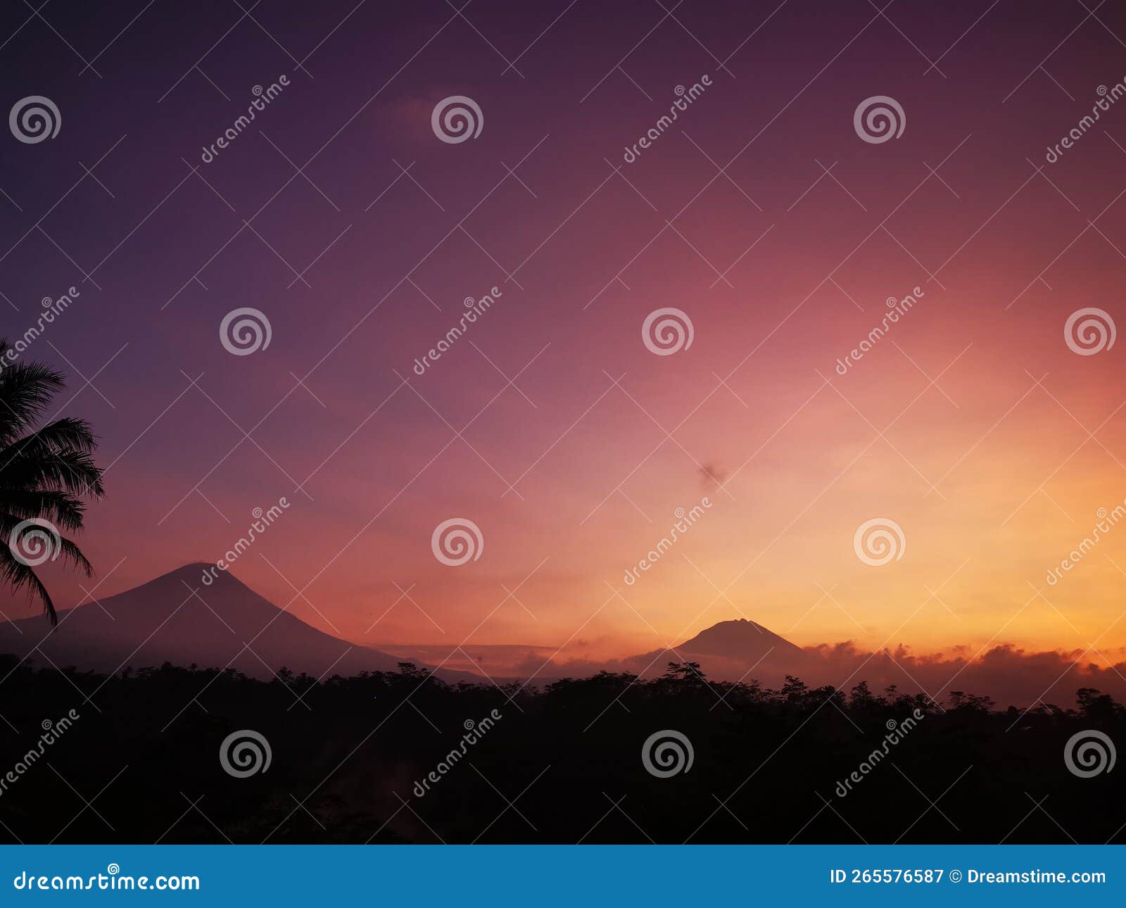 Mountain Sindoro Sumbing View Wonosobo Stock Image - Image of sindoro ...