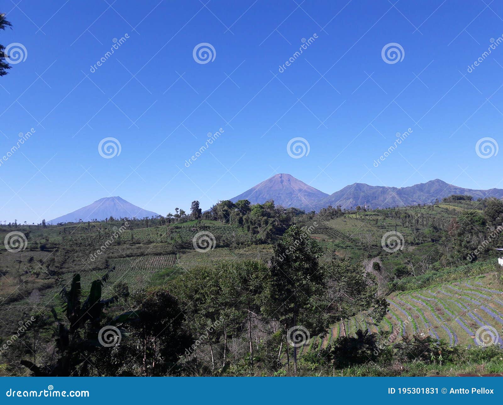 Mountain Sindoro Sumbing Wonosobo Central of Java Indonesia 11 April ...