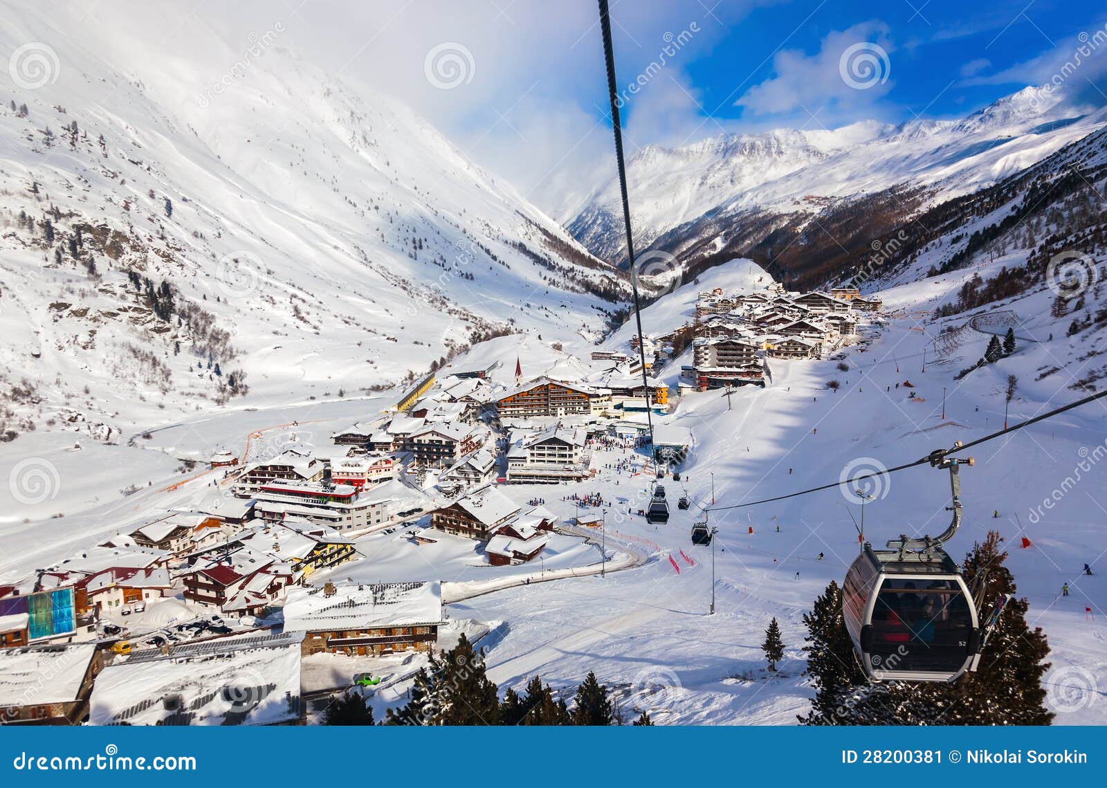 Mountain Ski Resort Obergurgl Austria Stock Image - Image of glacier ...