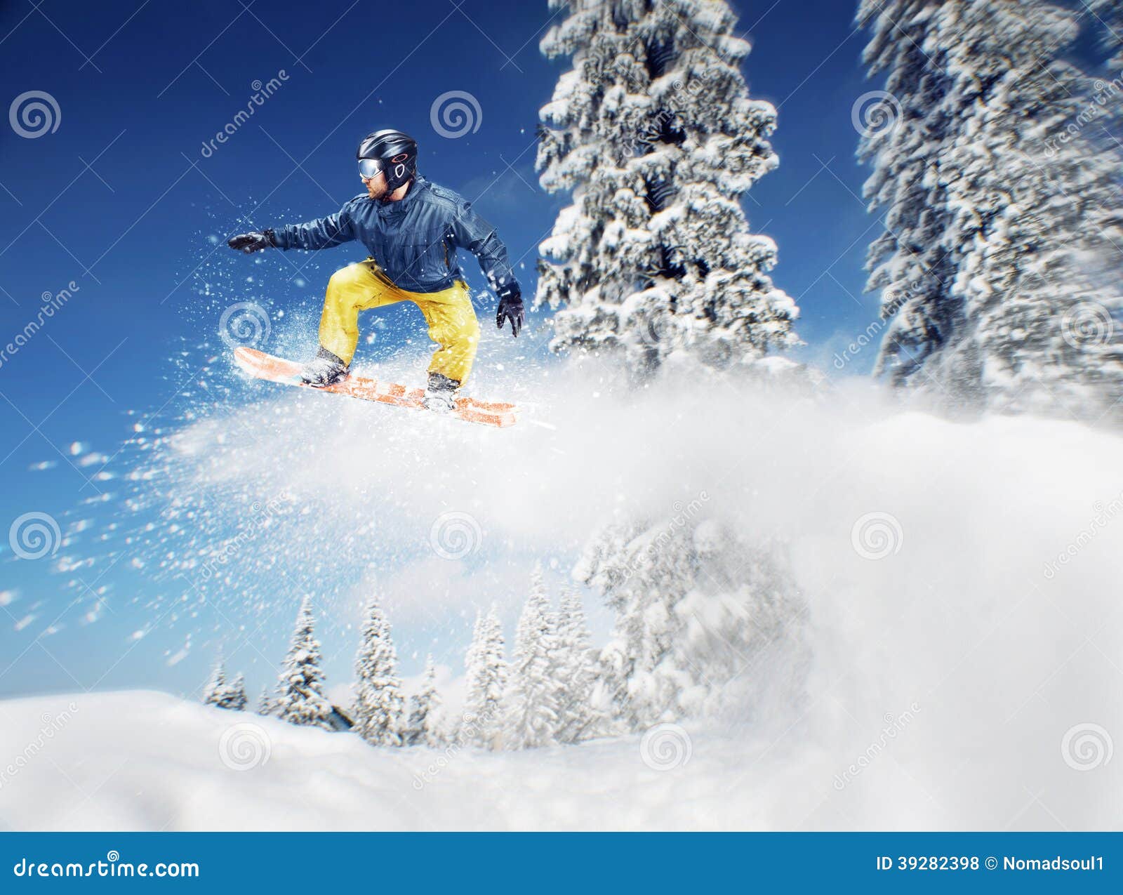 Mountain-skier jump stock photo. Image of powder, lifestyle - 39282398