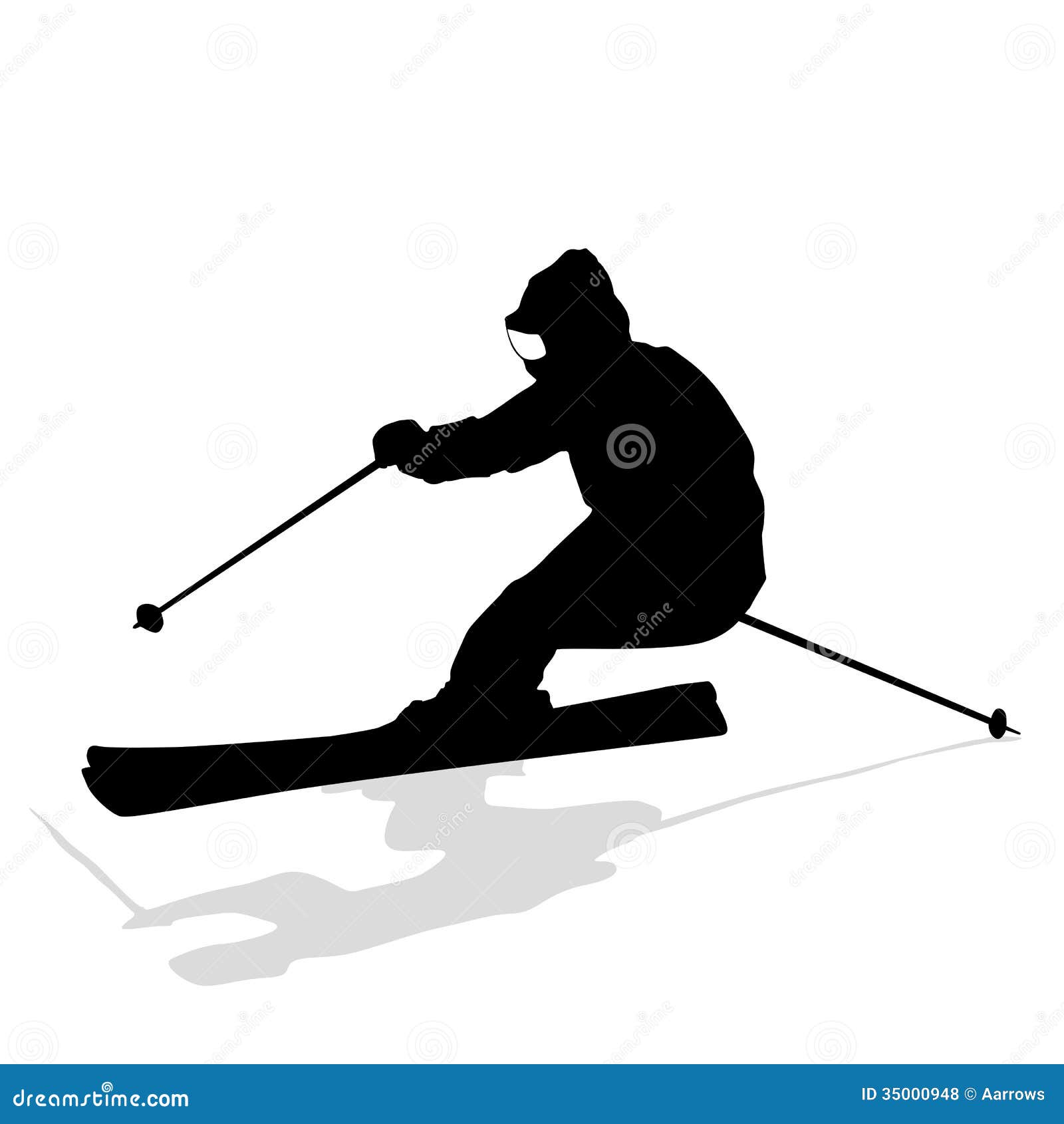 Mountain skier stock vector. Illustration of shape, snow - 35000948
