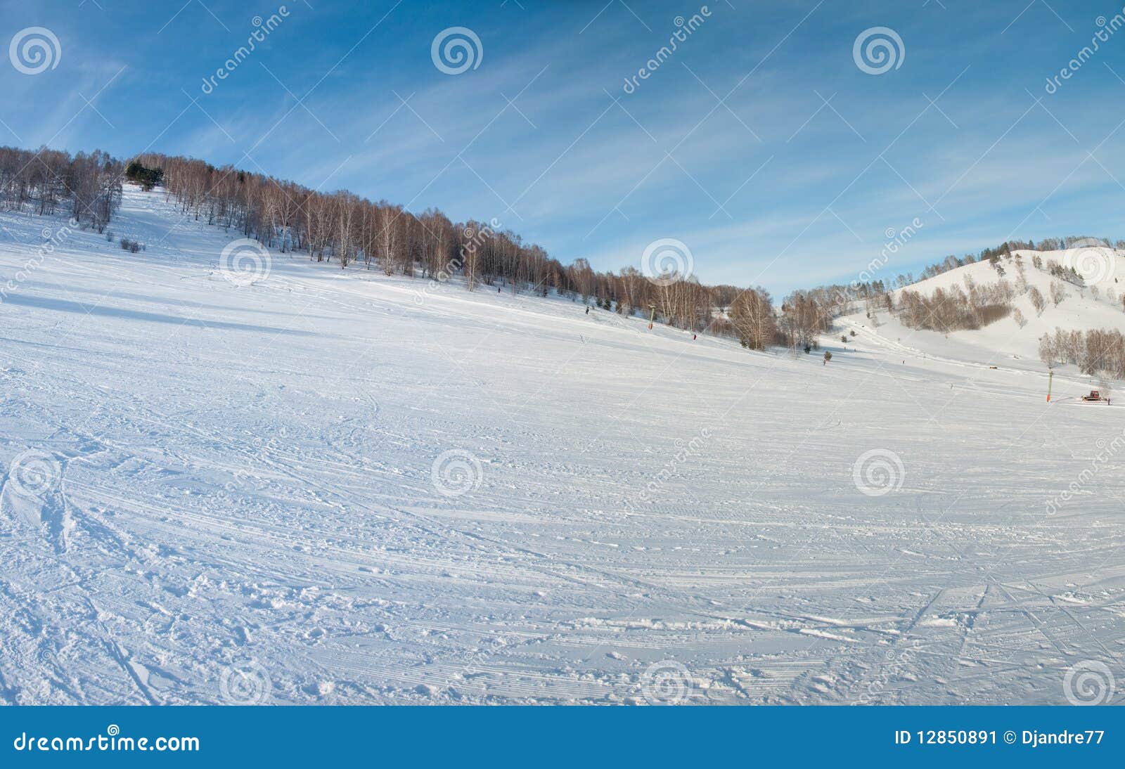 Mountain Skiing Line at Winter Stock Image - Image of lifestile ...