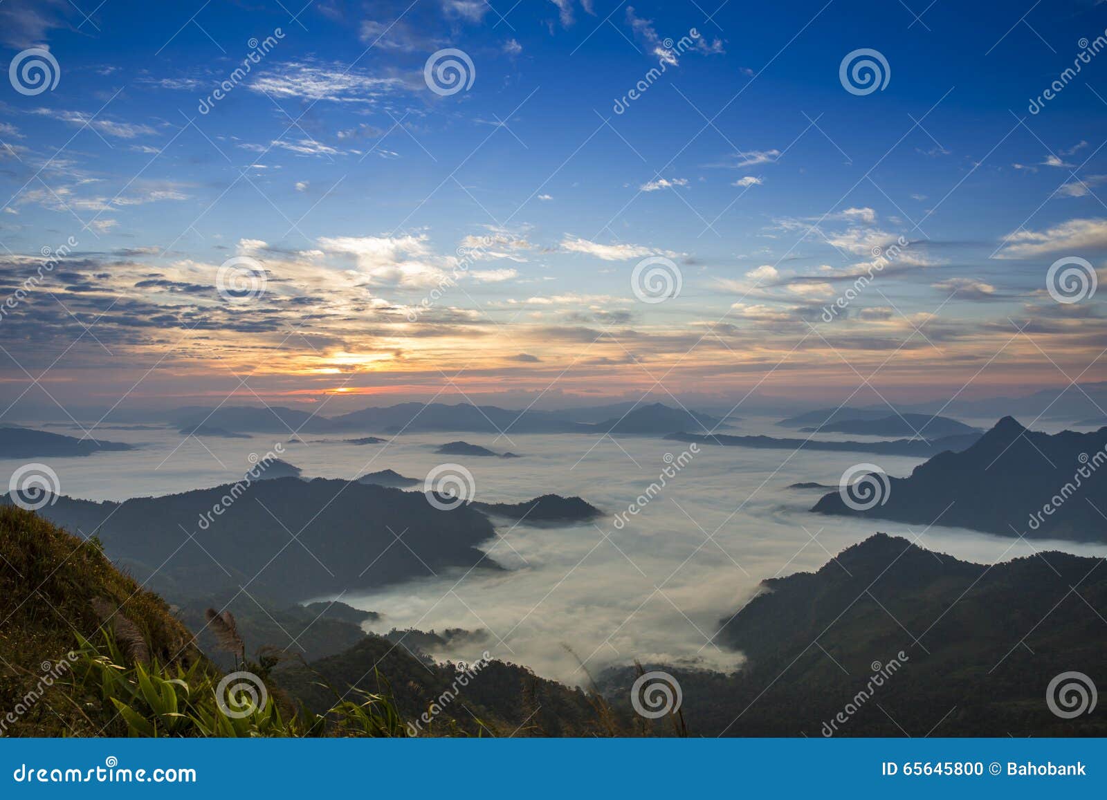 Mountain and Sky Fog Cliff. Stock Photo - Image of delightful, joyful ...