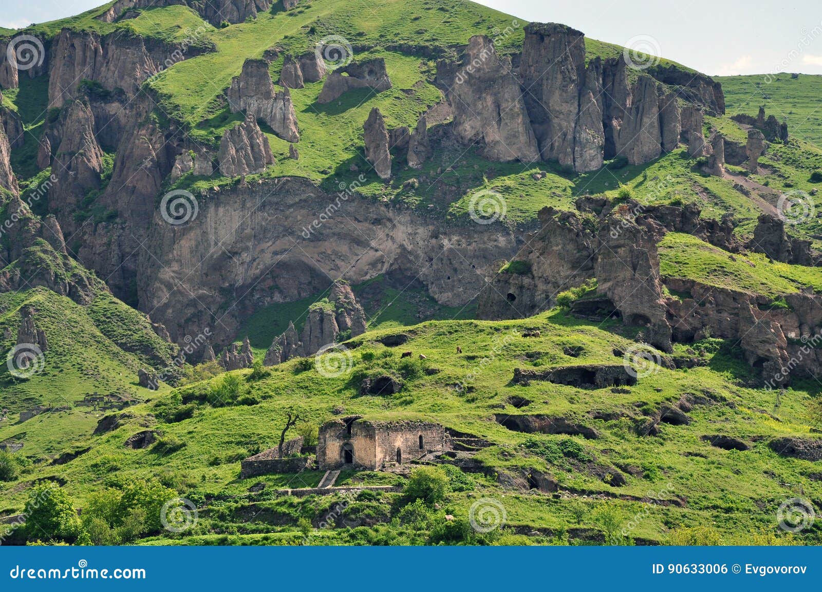 Mountain Slope and Ruins. Goris, Armenia Stock Photo - Image of ...